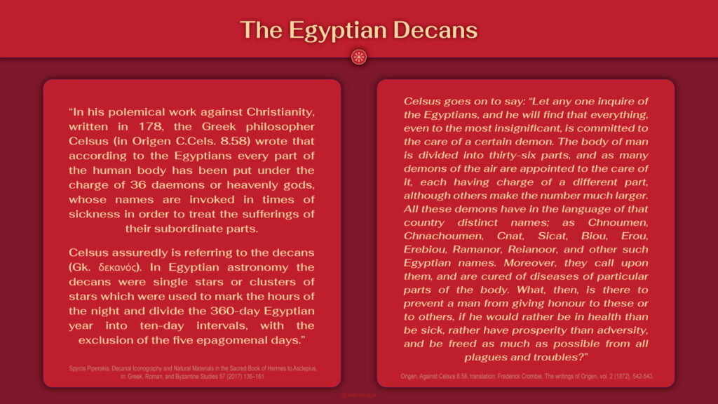 The Egyptian Decans – The Archaeology of Ancient Magic